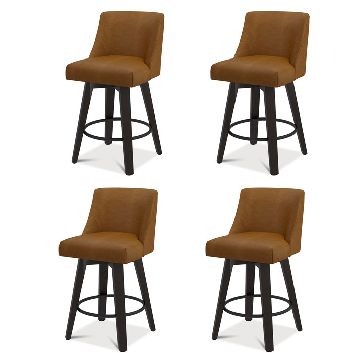 Red Barrel Studio® Malakeh Swivel Stool with Solid Wood Frame & Reviews | Wayfair